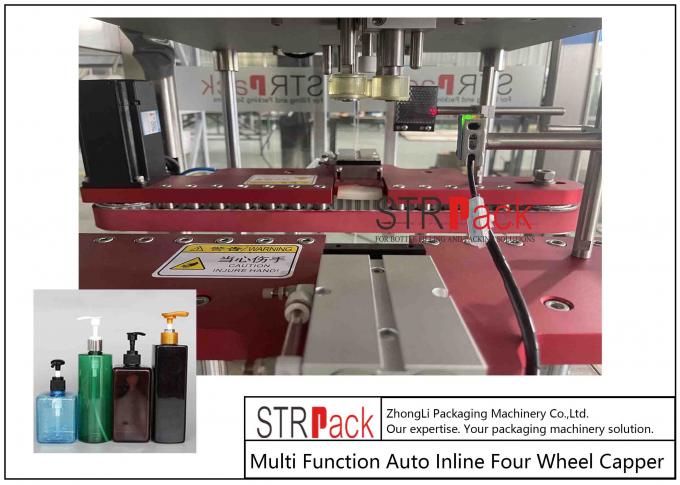 Multi Function Round Bottle Screw Capping Machine Auto Inline Capper Trigger Pump