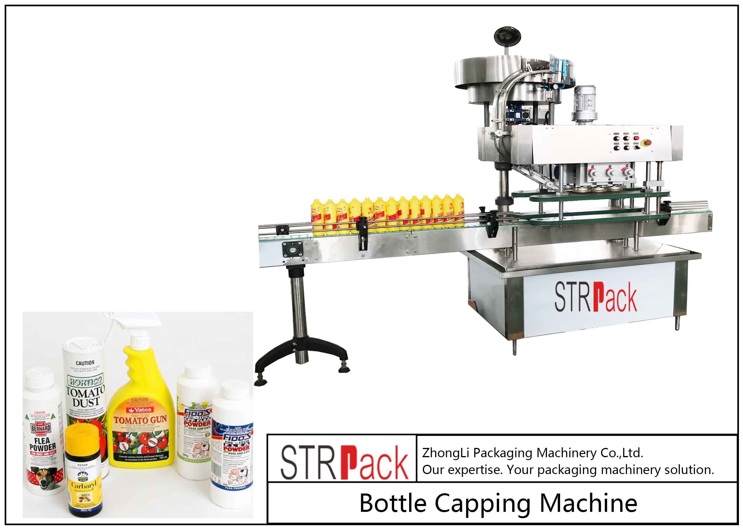 High Speed Spindle Bottle Screw Capping Machine Flexible With 60-150 ...