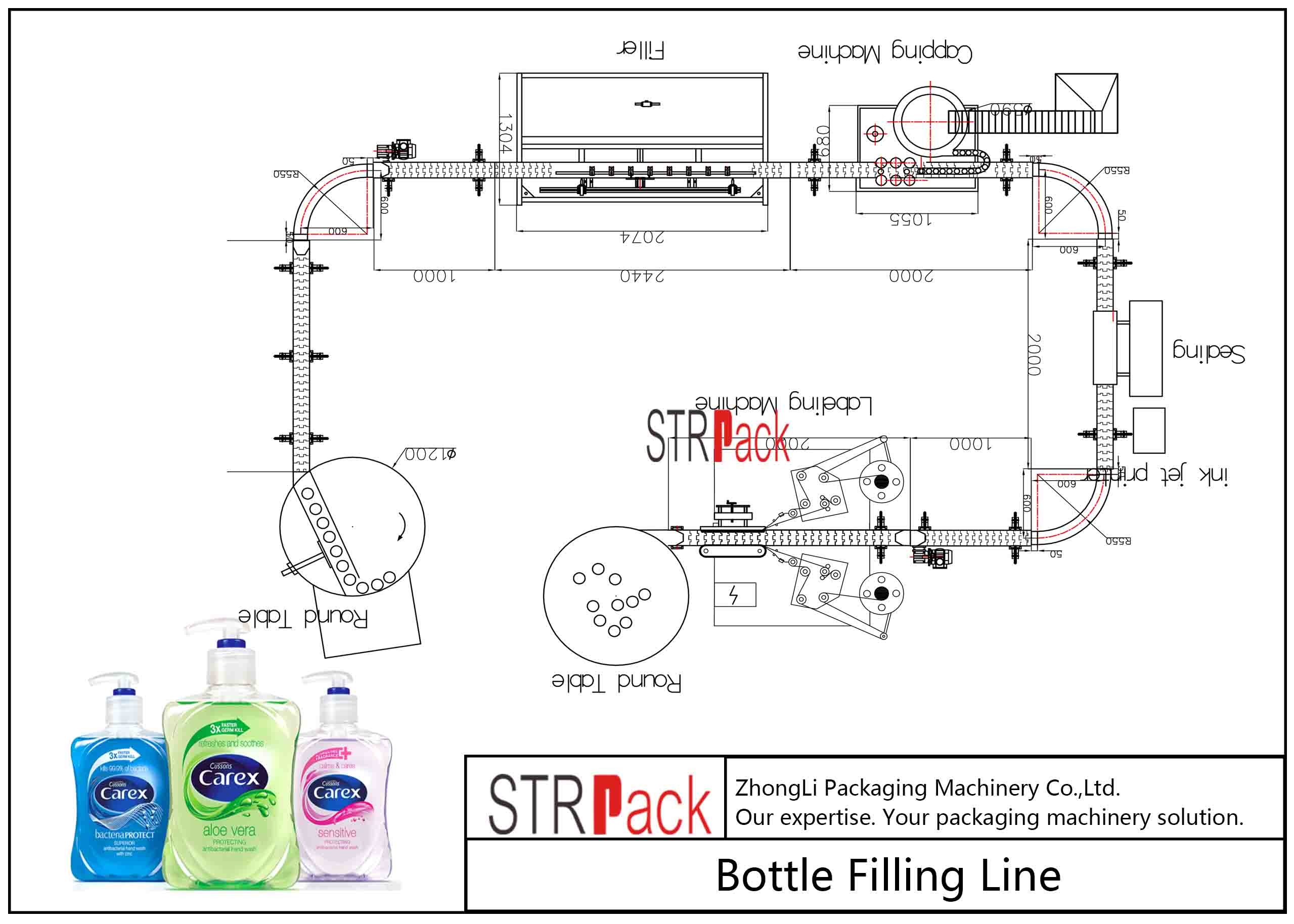 High Auto Shampoo Filling Line , Hand Wash Viscous Liquid Filling Machine