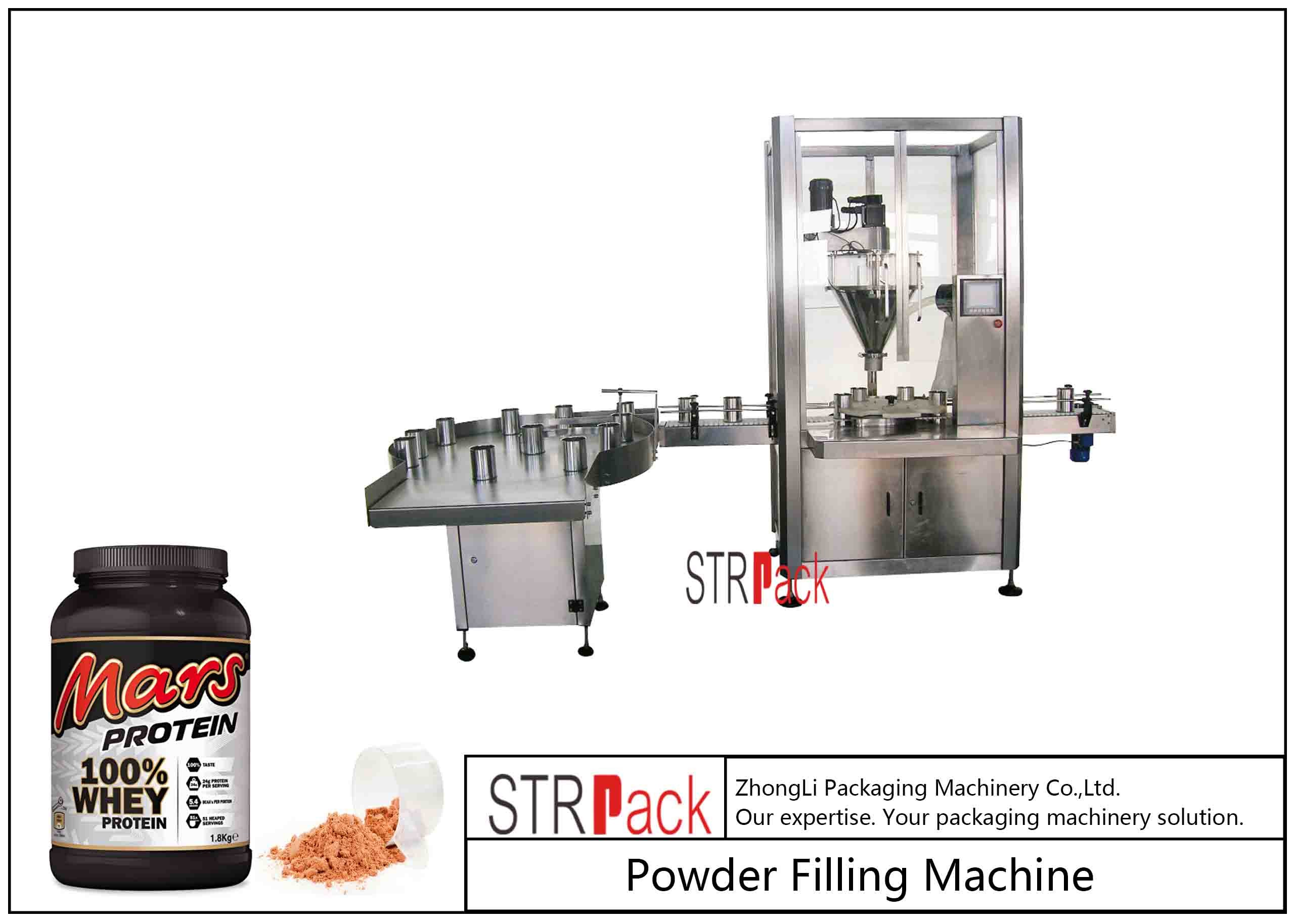 50g-5000g Stable Automatic Powder Filling Machine , Chemical Powder ...